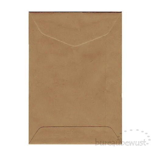zakje natronkraft 8,1 x 11,4 cm, pak/25 - kringloop bruin - Bureaubewus